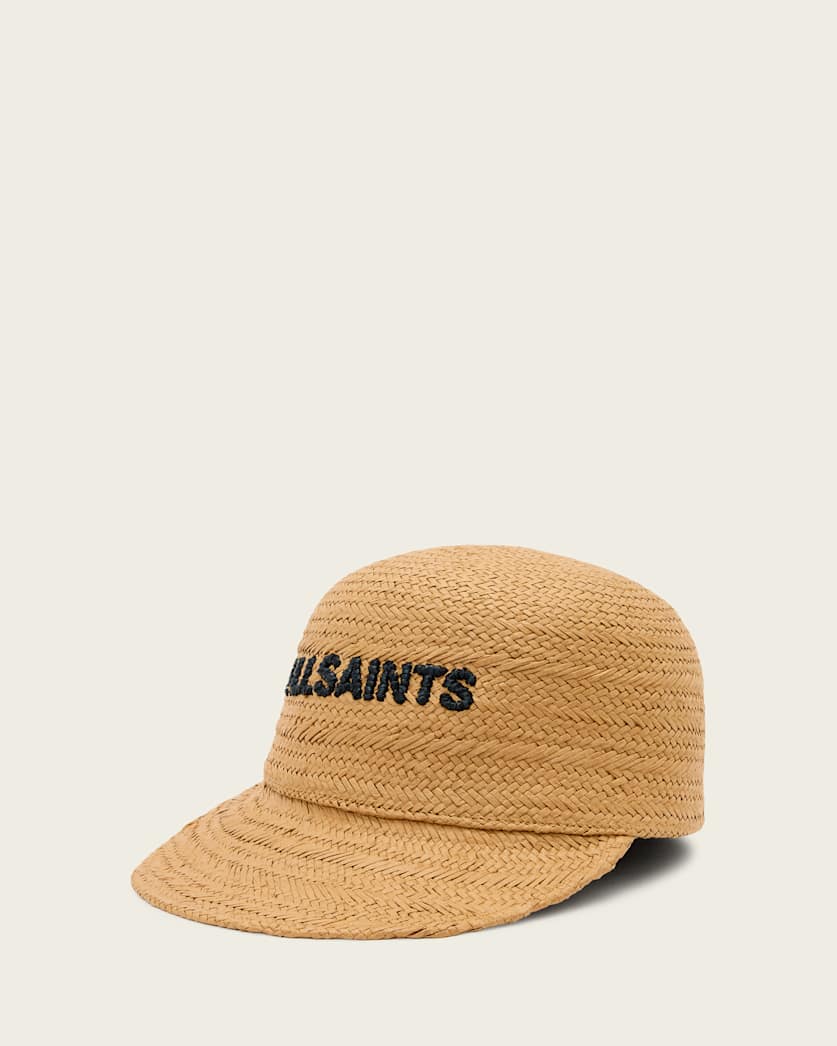 Mila Straw Baseball Cap COGNAC BROWN | ALLSAINTS